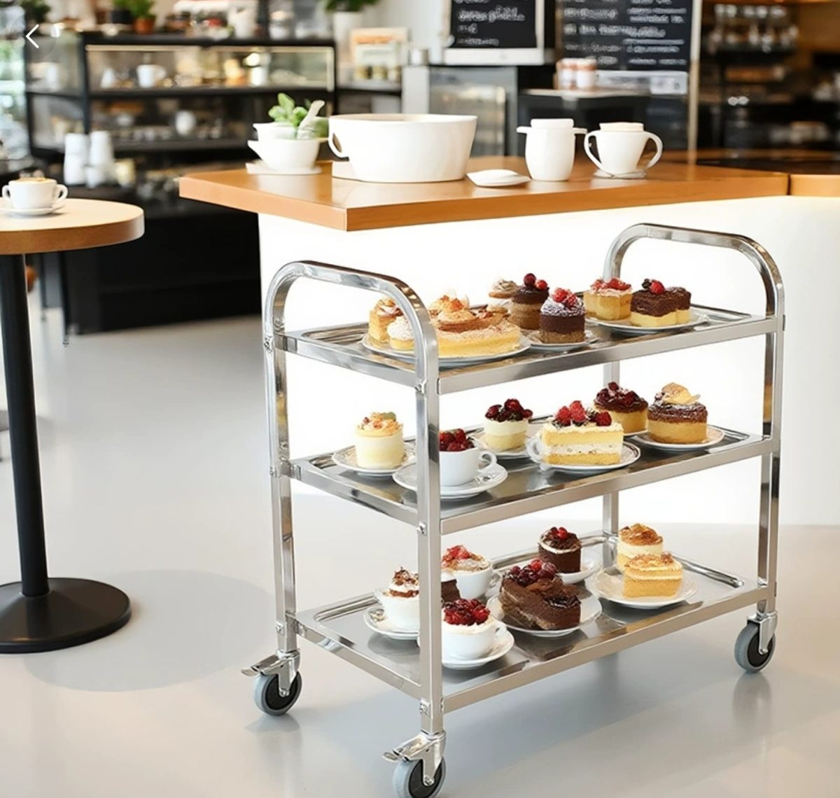 HEAVY-DUTY Stainless Steel MULTI-PURPOSE TROLLEY [3-Tier] - Kia Hong